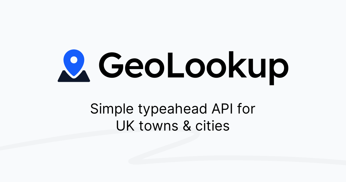 GeoLookup - Simple, instant typeahead API for UK towns & cities